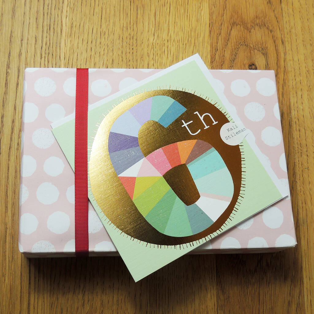 Gold Foiled Number Six Card By Kali Stileman Publishing ...