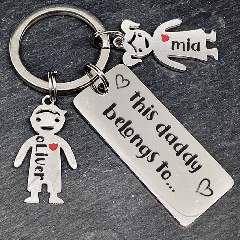 Personalised Dad/Daddy Rectangle Keychain By Taylor Cut Co ...