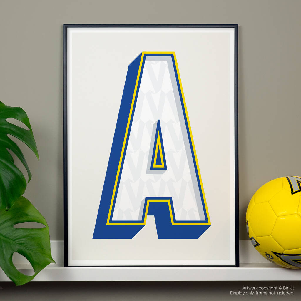 Leeds Utd. Football Alphabet Typography Prints By Dinkit ...