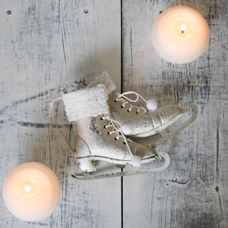 ice skates winter decoration collection by dibor | notonthehighstreet.com