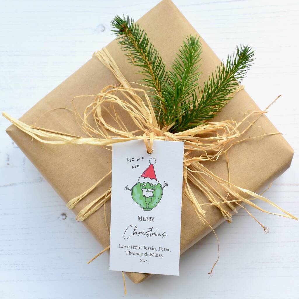 10 Personalised Sprout Personalised Christmas Gift Tags By Paper and Inc