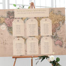 vintage travel map table plan by rodo creative | notonthehighstreet.com
