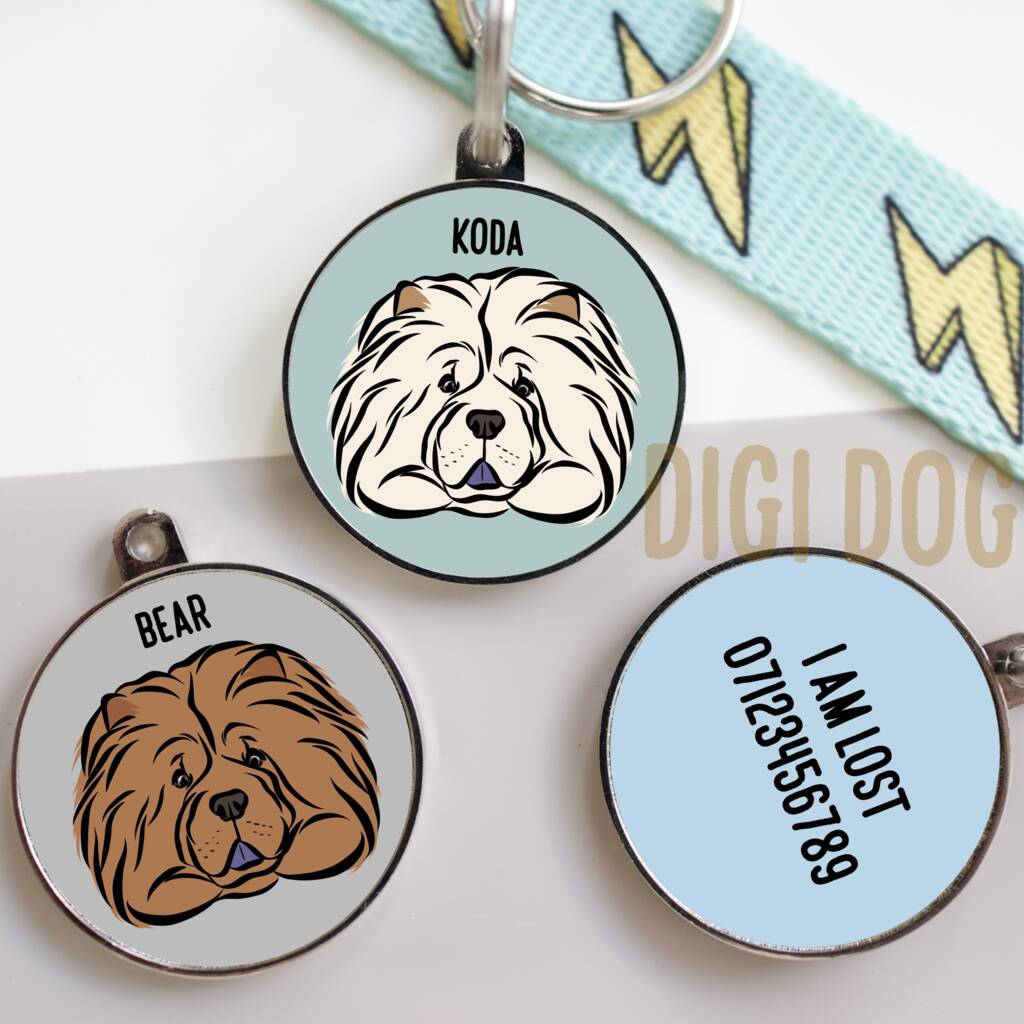 Chow Chow ID Tag By Digi Doggo | notonthehighstreet.com