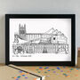 Wrexham Skyline Art Print Unframed By Becka Griffin Illustration ...
