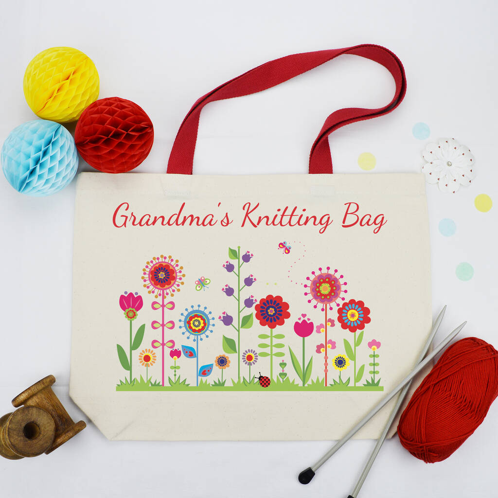 personalised grandma knitting bag by andrea fays | notonthehighstreet.com