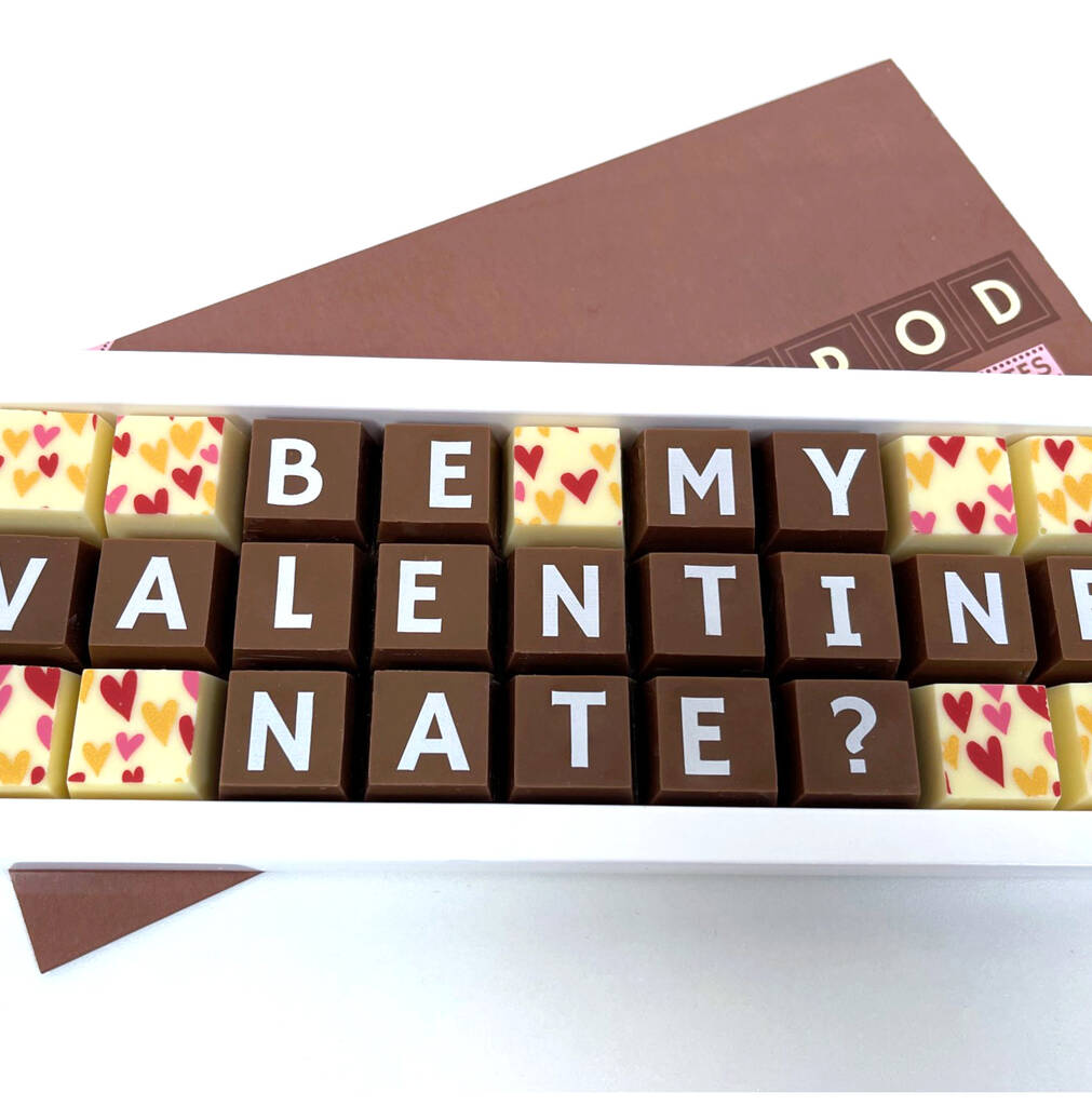Personalised Be My Valentine Chocolate Box By Cocoapod Chocolates ...