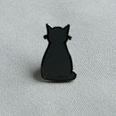 Sitting Cat Enamel Pin By Jin Designs | notonthehighstreet.com