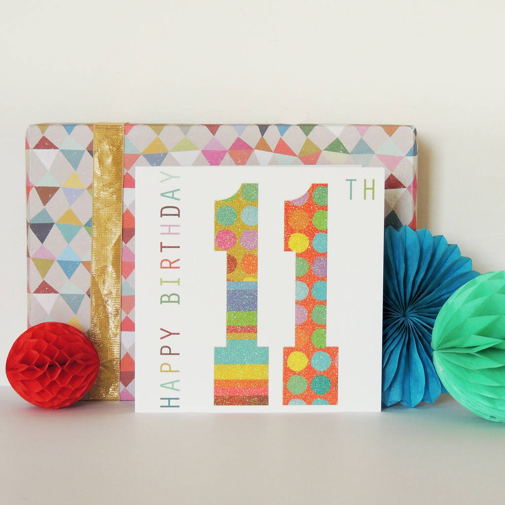 Sparkly 11th Birthday Card By Kali Stileman Publishing ...