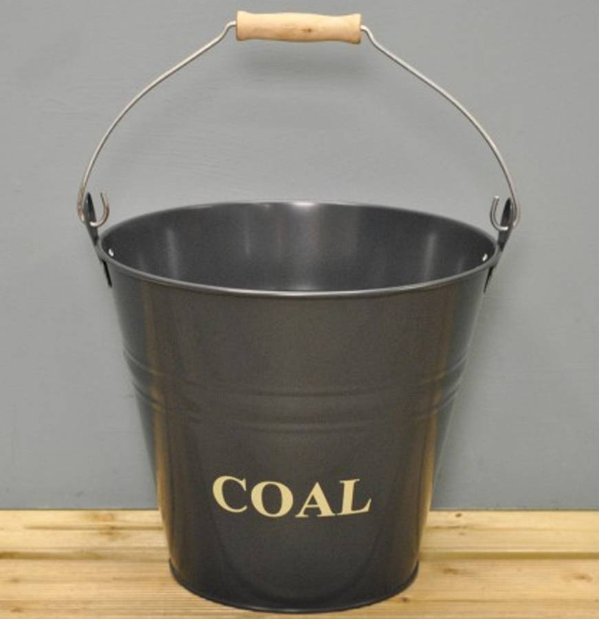 fireside coal bucket in slate by garden selections | notonthehighstreet.com