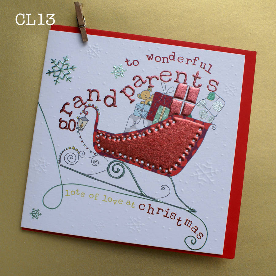 Grandparents Christmas Card By Molly Mae Notonthehighstreet