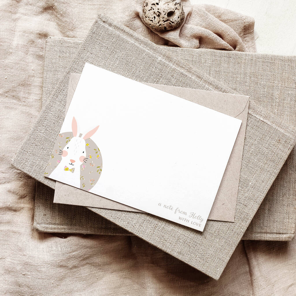 Note Cards With Bunny Rabbit By Lunella | notonthehighstreet.com