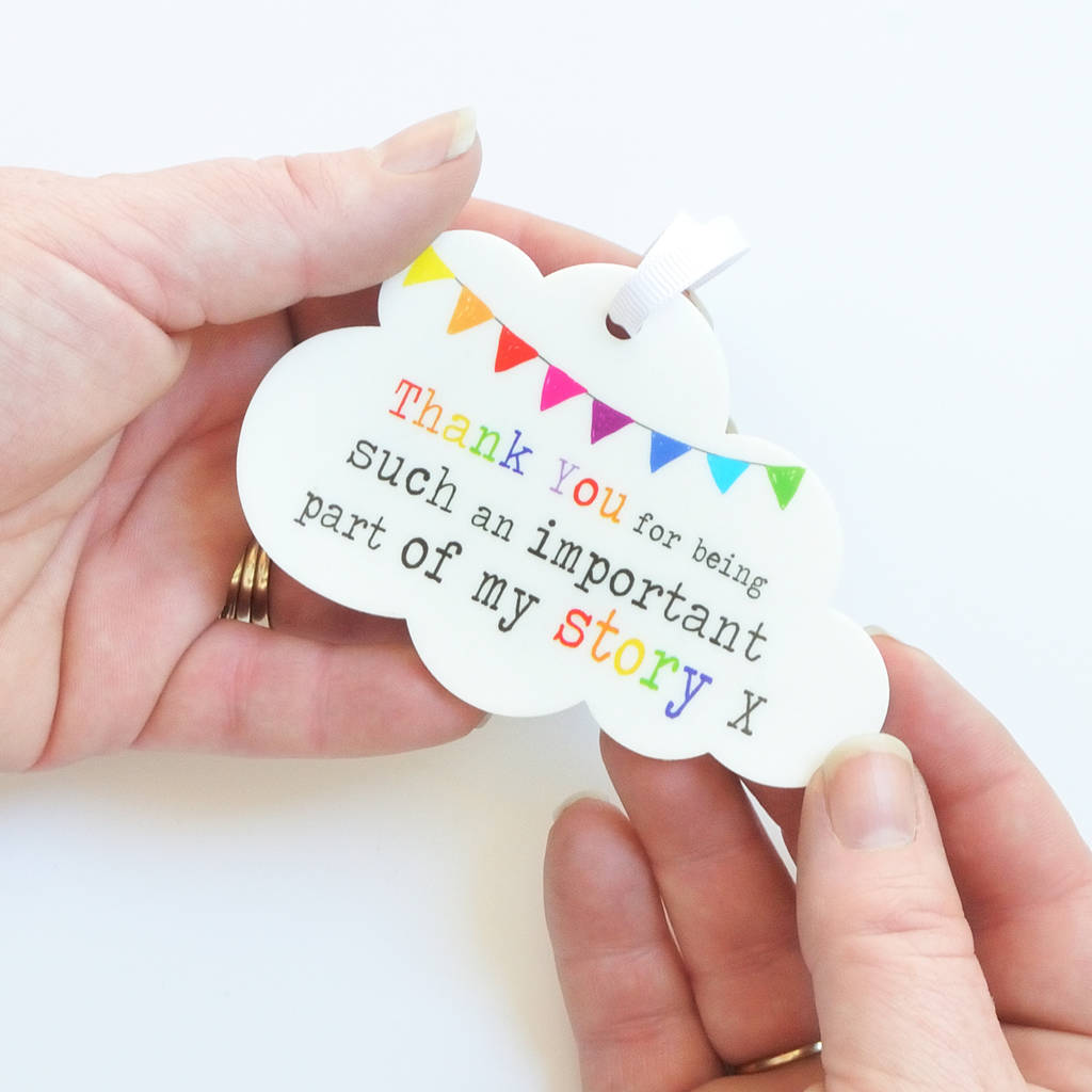 thank you story acrylic cloud keepsake by periwinkle and clay ...