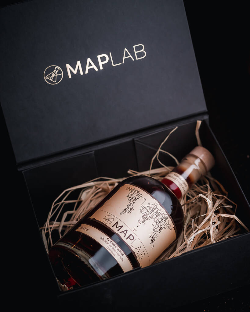 Barrel Aged Mezcal Negroni Handcrafted Bottled Cocktail By MAP Maison