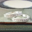 Roman Numerals Silver Band Ring By Scarlett Off The Map Jewellery ...
