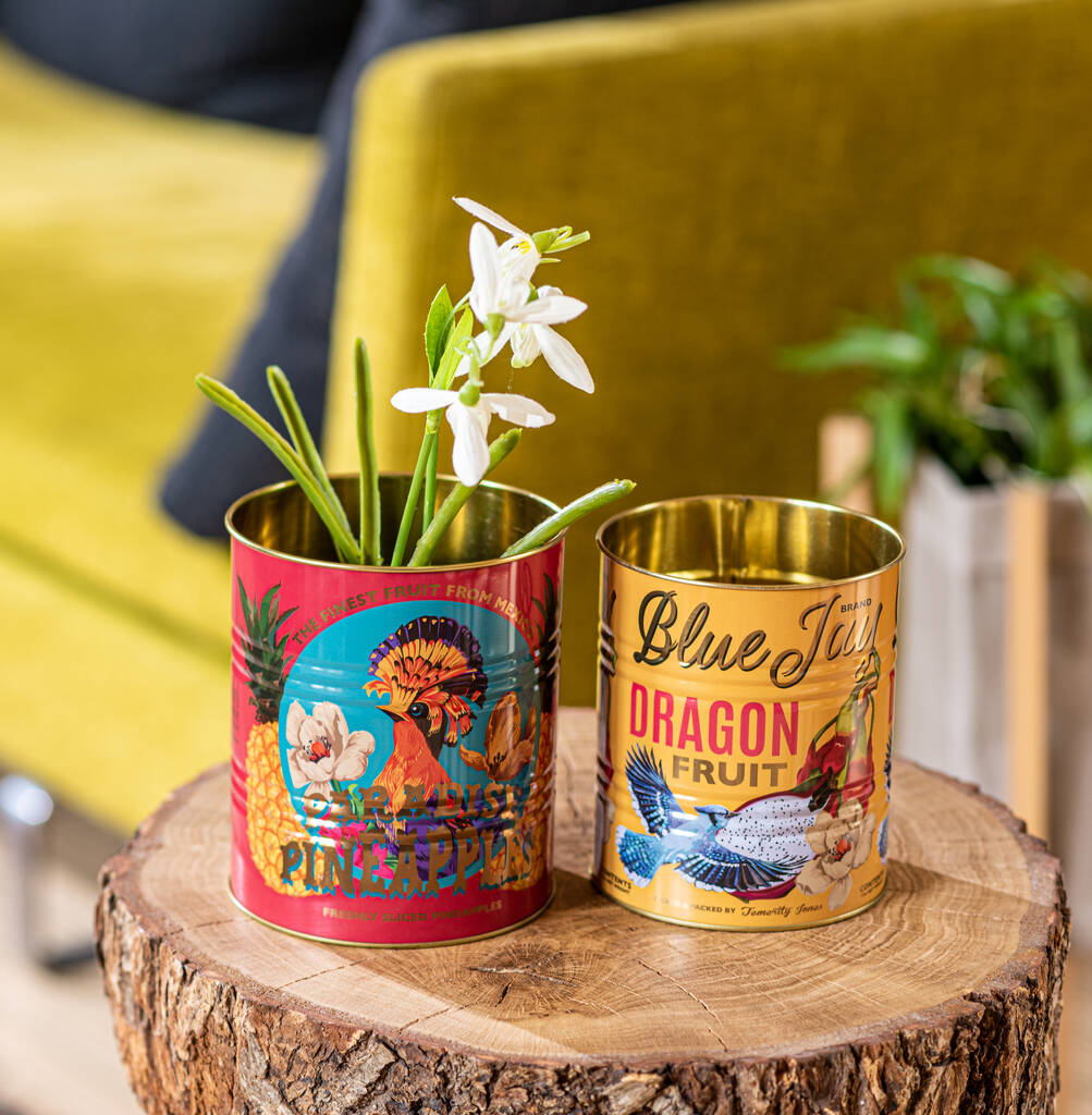 Set Of Gold Lined Bright Patterned Tins By The Best Room ...