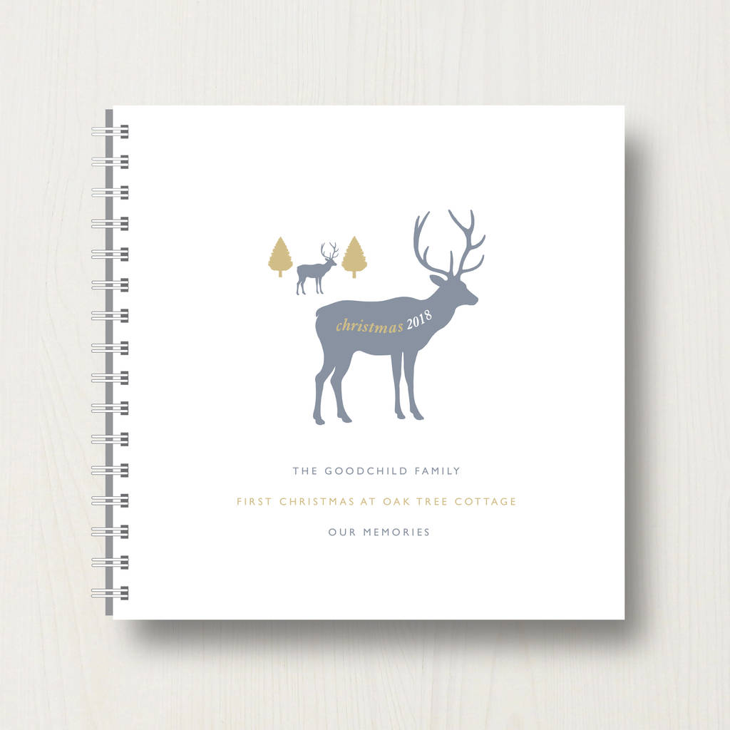 personalised christmas memory book or album by designed ...