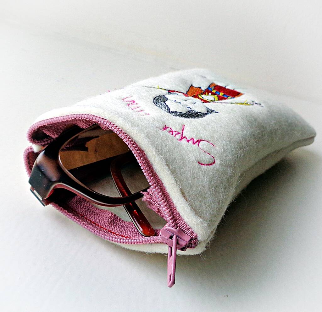 Personalised Super Gran Embroidered Glasses Case By Seabright Designs ...