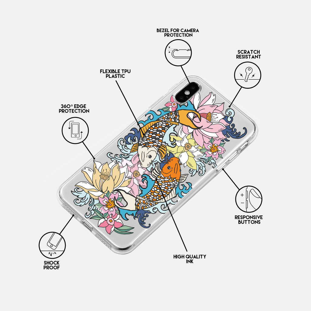 Waterlily Koi Fish Phone Case For iPhone By Talk & Tell ...