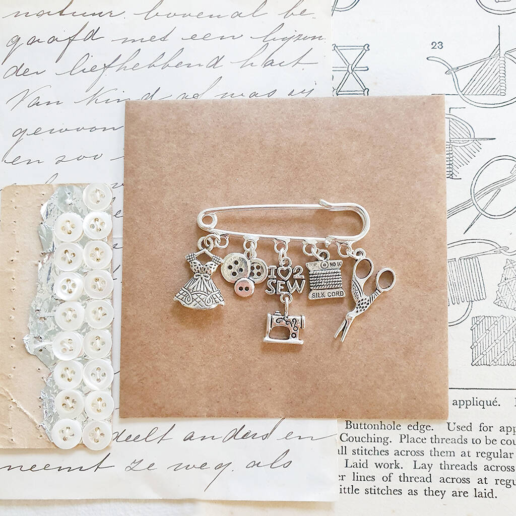 Personalised Sewing Diva Brooch By Zamsoe | notonthehighstreet.com