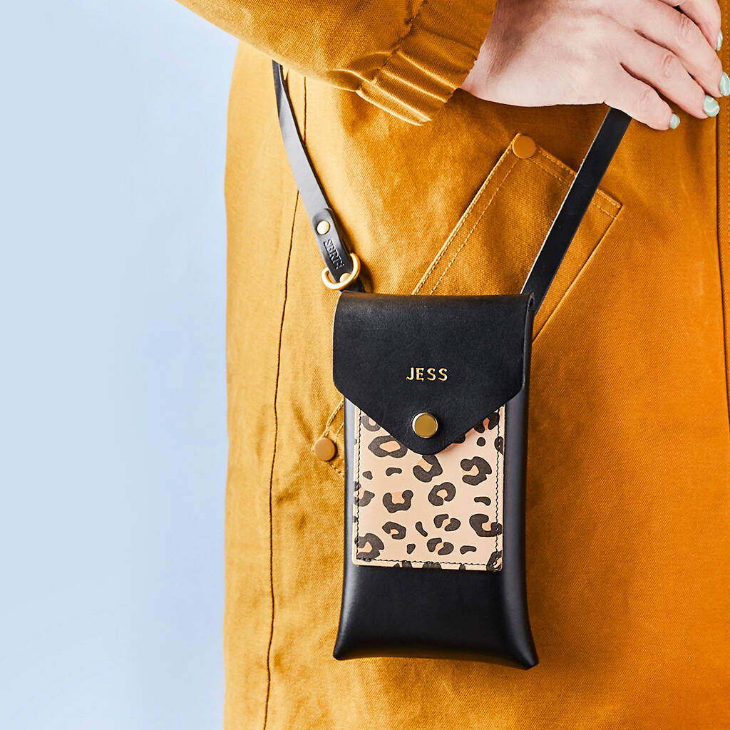 Personalised Leather Phone Pouch By SBRI | notonthehighstreet.com