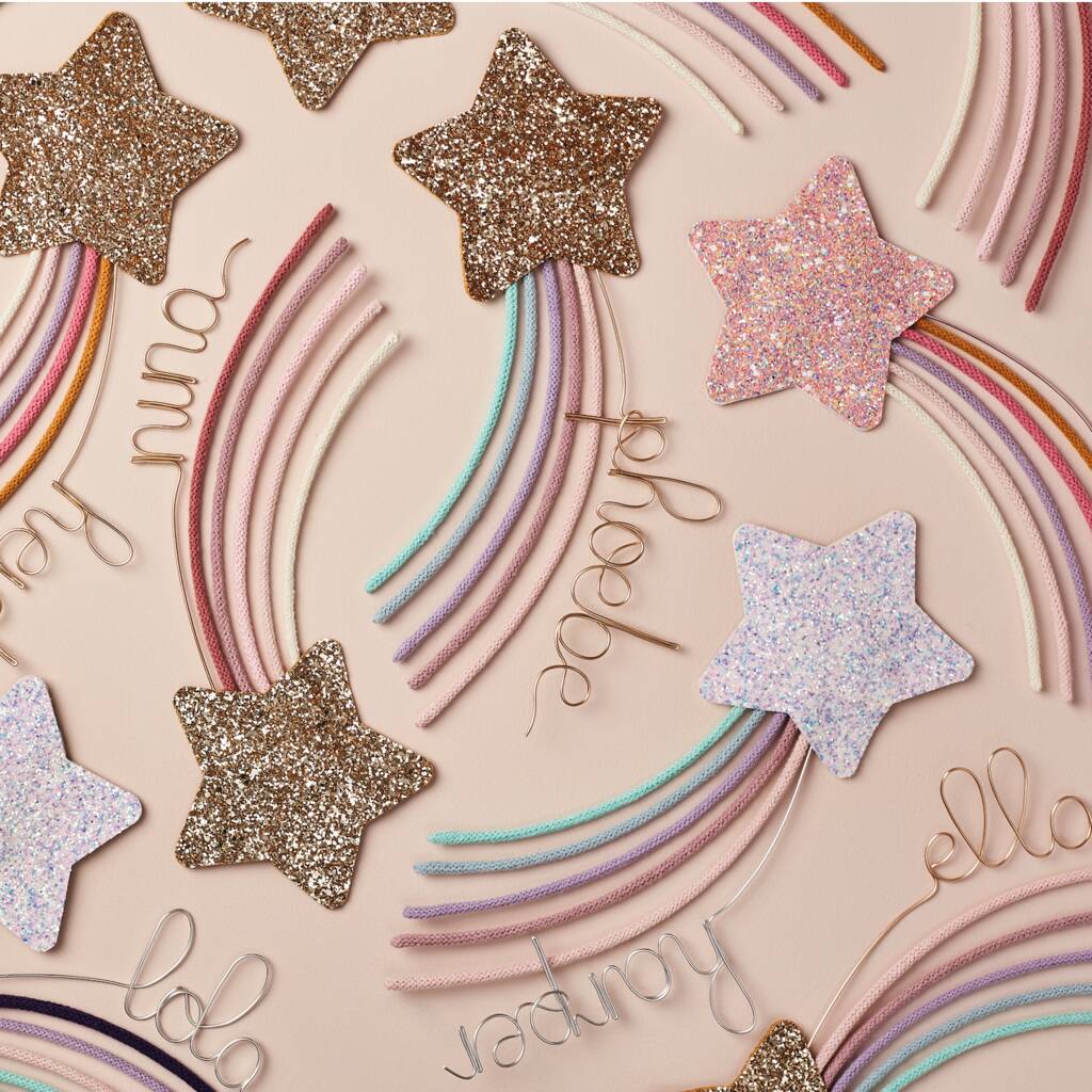 Personalised Glitter And Knit Shooting Star By Little Cloud ...