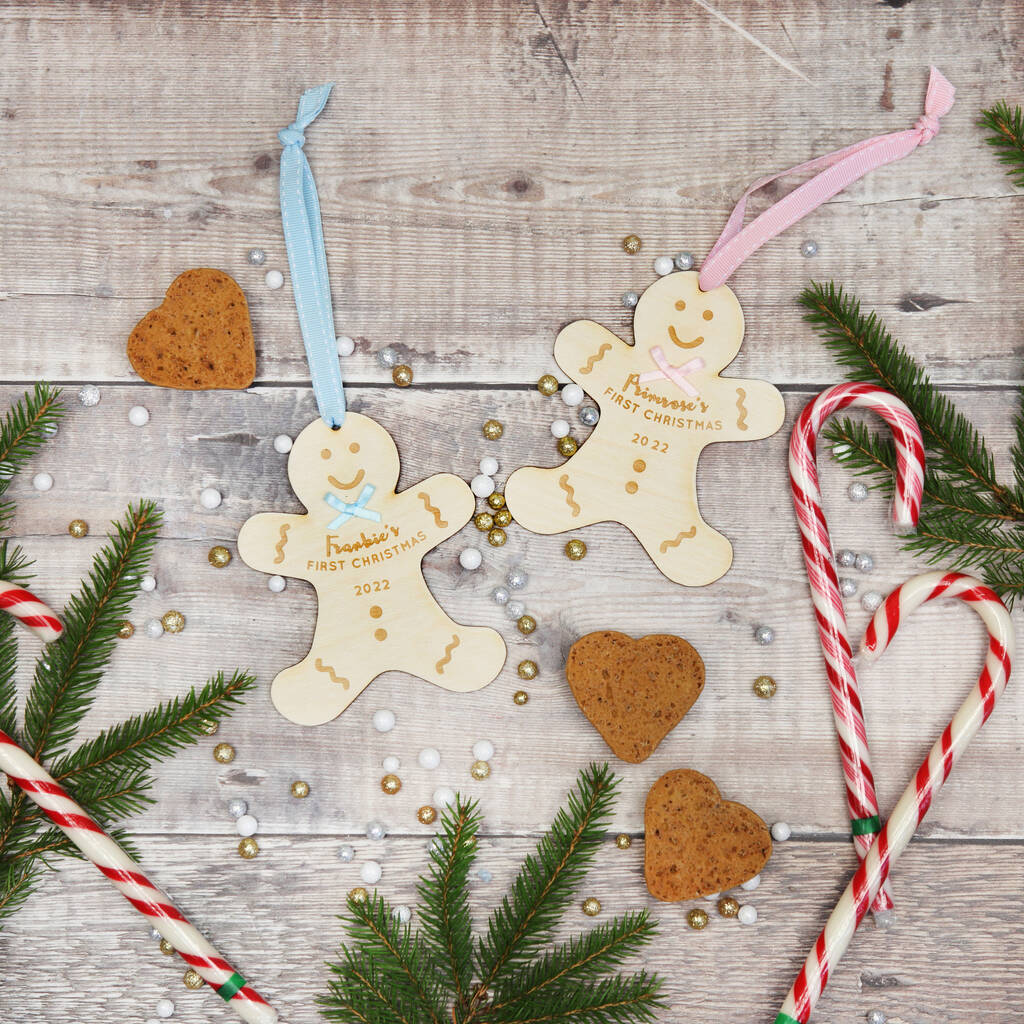 First Christmas 2022 Gingerbread Man Tree Decoration By Postbox Party ...