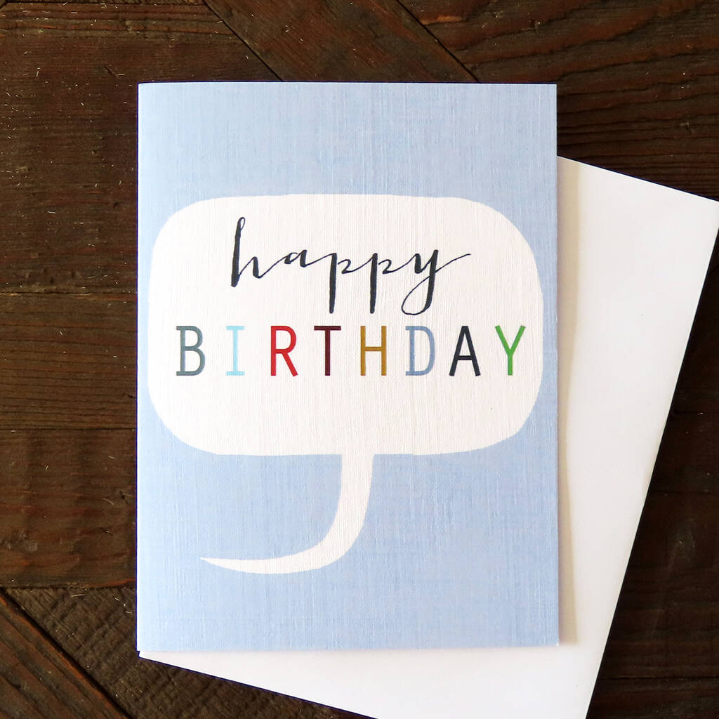 Mini Bubble Happy Birthday Card By Kali Stileman Publishing