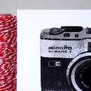 Minolta Camera Greetings Card By Fiona Clabon Illustration ...