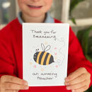 Beeing Amazing Thank You Teacher Card By Sweetlove Press ...