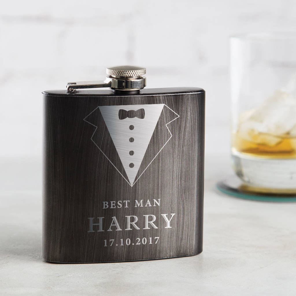 personalised best man hip flask by dust and things | notonthehighstreet.com