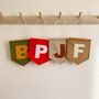 Initial Felt Banner Personalised Letter Flag By Forged in Fables ...
