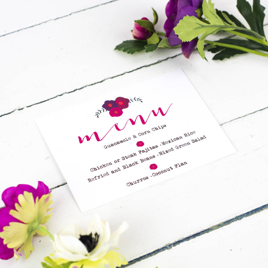 Mexican Wedding Menu By Russet And Gray Notonthehighstreet mexican-wedding-menu-by-russet-and-gray-notonthehighstreet