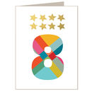 Mini Gold Star Number Eight Card By Kali Stileman Publishing ...