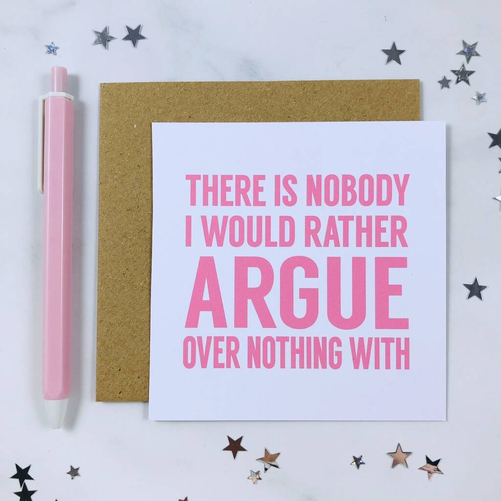 'argue Over Nothing' Valentine's Day Card By Momo+Boo ...