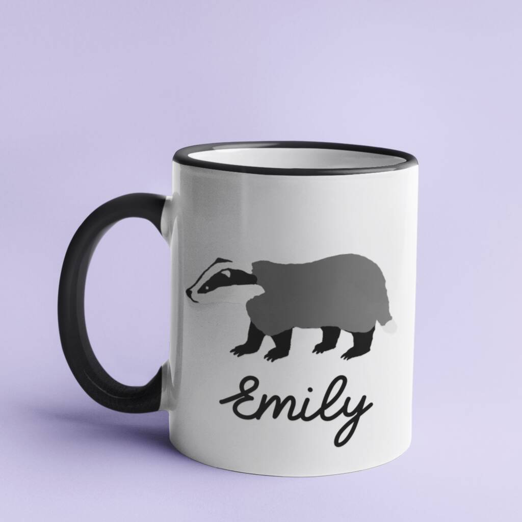 Badger Mug Personalised Badger Mug By Wonderful World