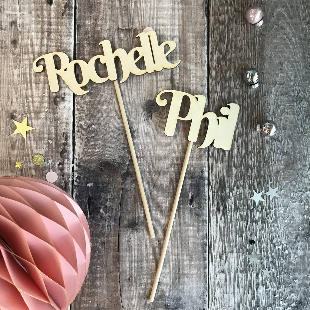 Personalised Wooden Name Prop By Postbox Party | notonthehighstreet.com