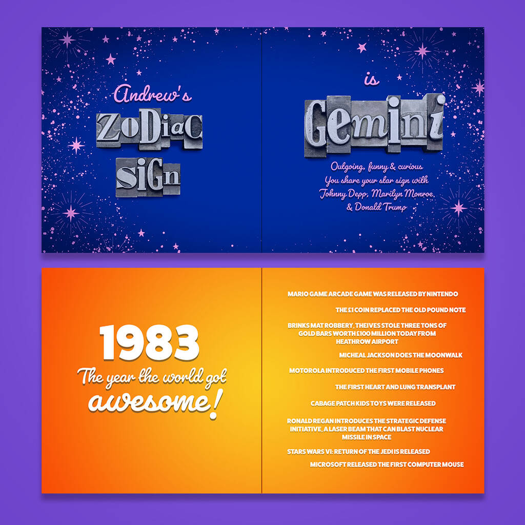 Personalised 40th Birthday Gift Book 'My Birthday Book' By Be In The Book