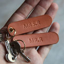 Personalised Leather Key Fob / Key Ring By Hyde Wares ...