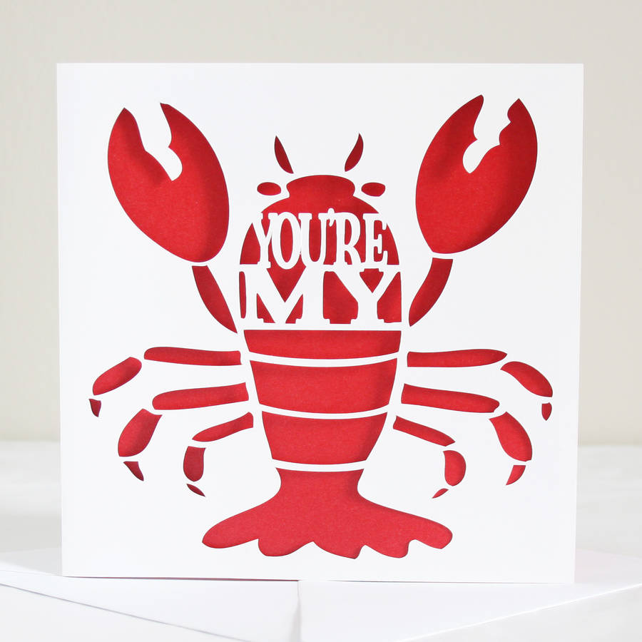 You're My Lobster Card By Whole In The Middle | notonthehighstreet.com