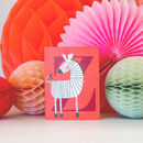 Mini Z For Zebra Card By Kali Stileman Publishing | notonthehighstreet.com