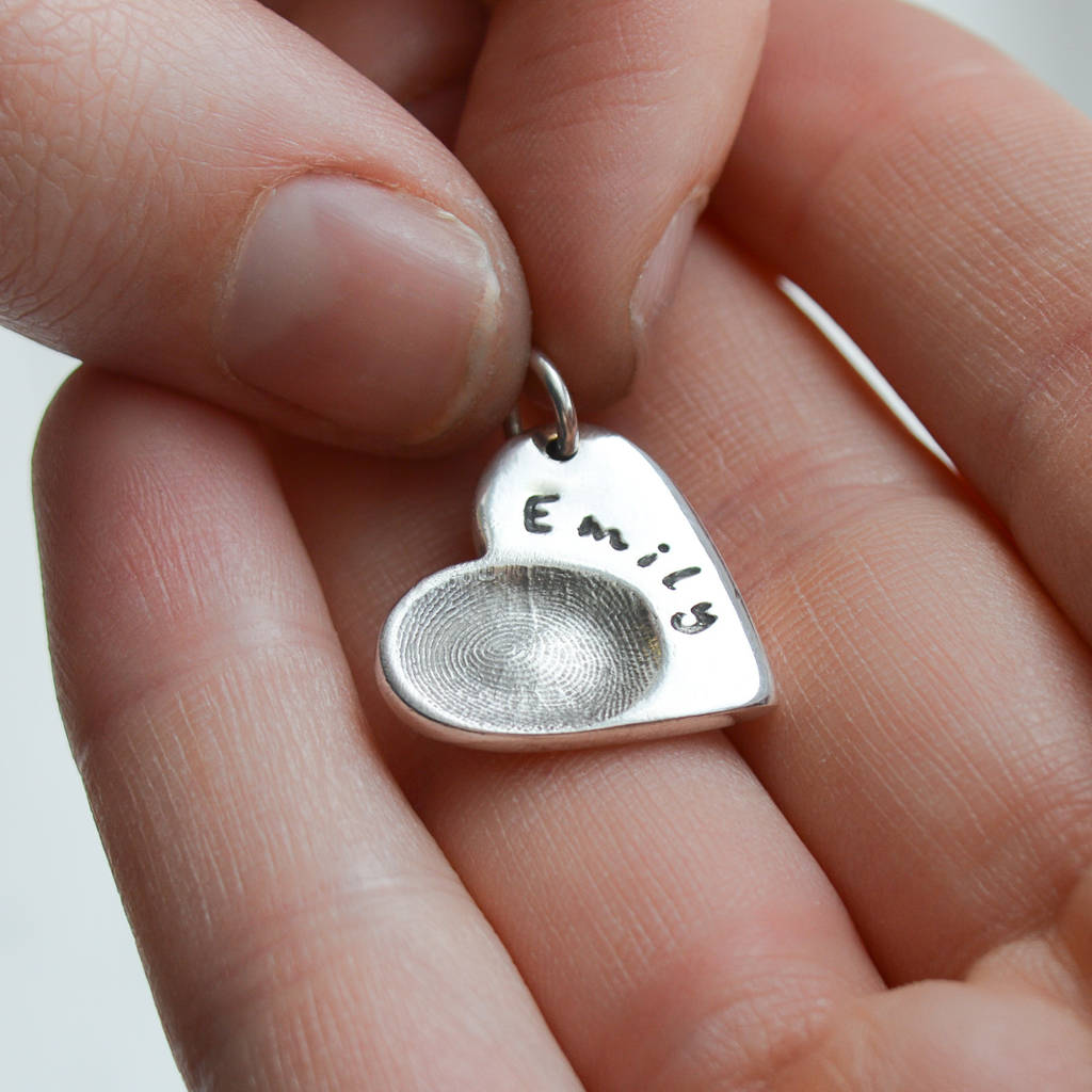 personalised fingerprint charm by button and bean | notonthehighstreet.com