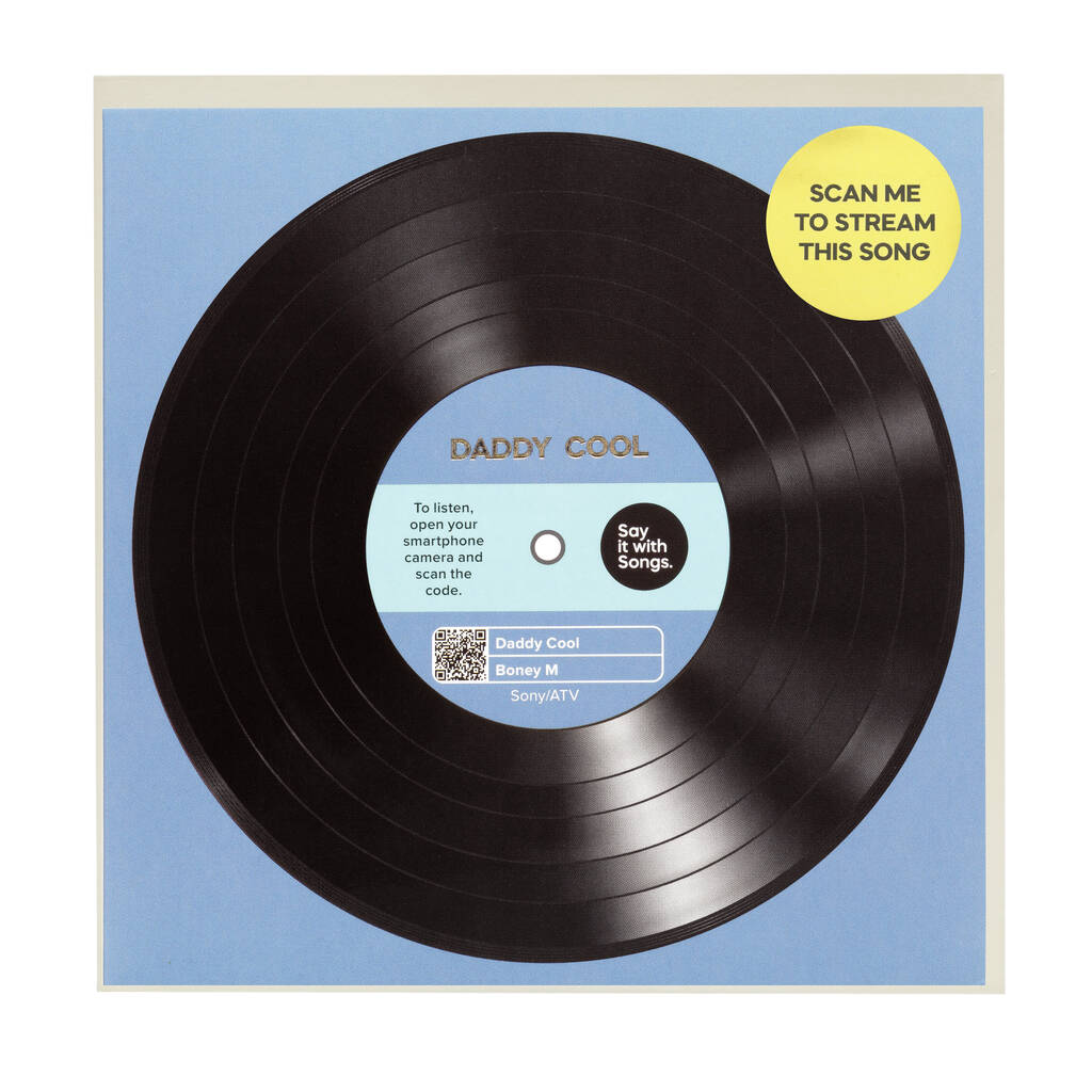 'Daddy Cool' By Boney M Vinyl Card By Say it with Songs