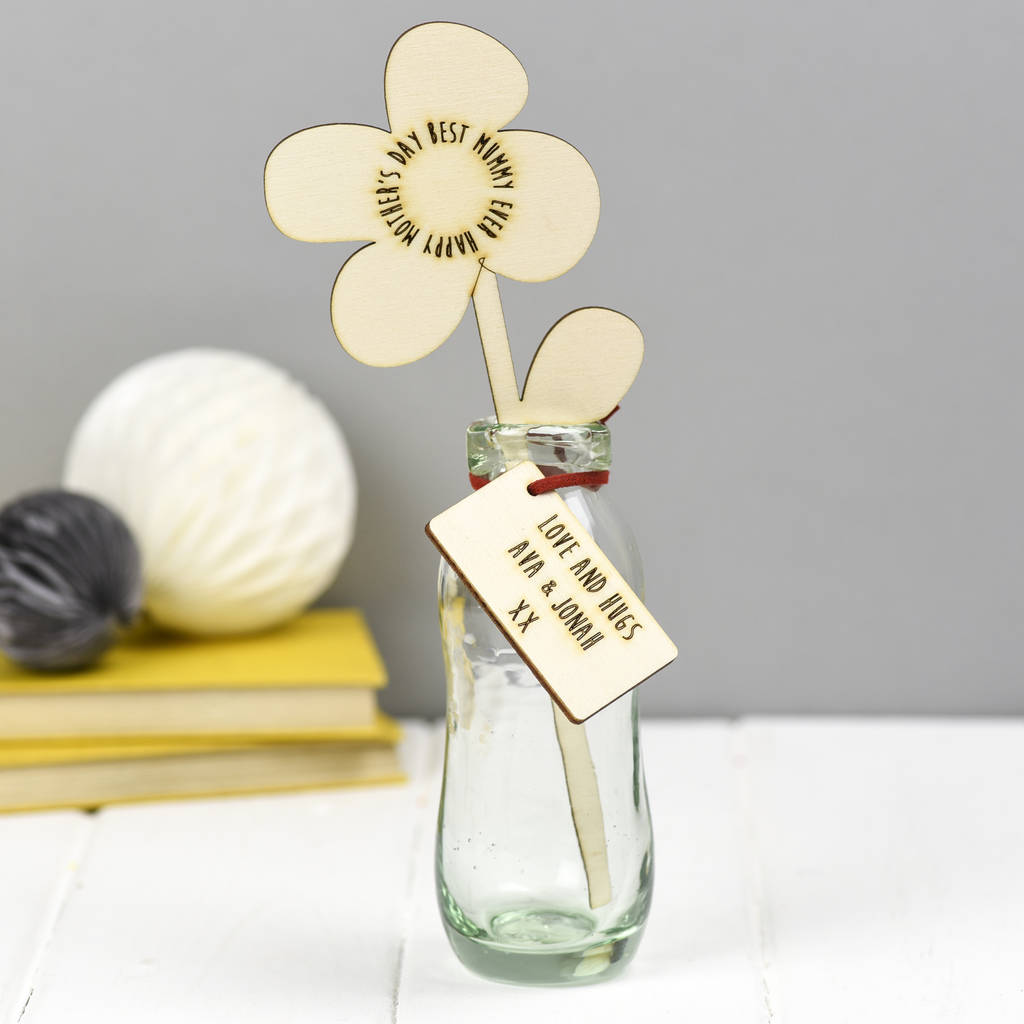 Mum s Gift Of Personalised Wooden Flower By We Are Scamp mum-s-gift-of-personalised-wooden-flower-by-we-are-scamp