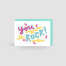 'you Rock' Card By Jane Katherine Houghton Designs | notonthehighstreet.com