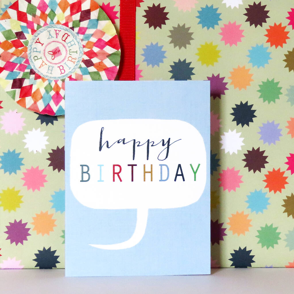 Mini Bubble Happy Birthday Card By Kali Stileman Publishing