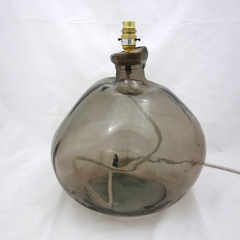 large simplicity recycled glass lamp base by the recycled glassware co ...