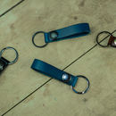 personalised leather key ring by tanner bates | notonthehighstreet.com