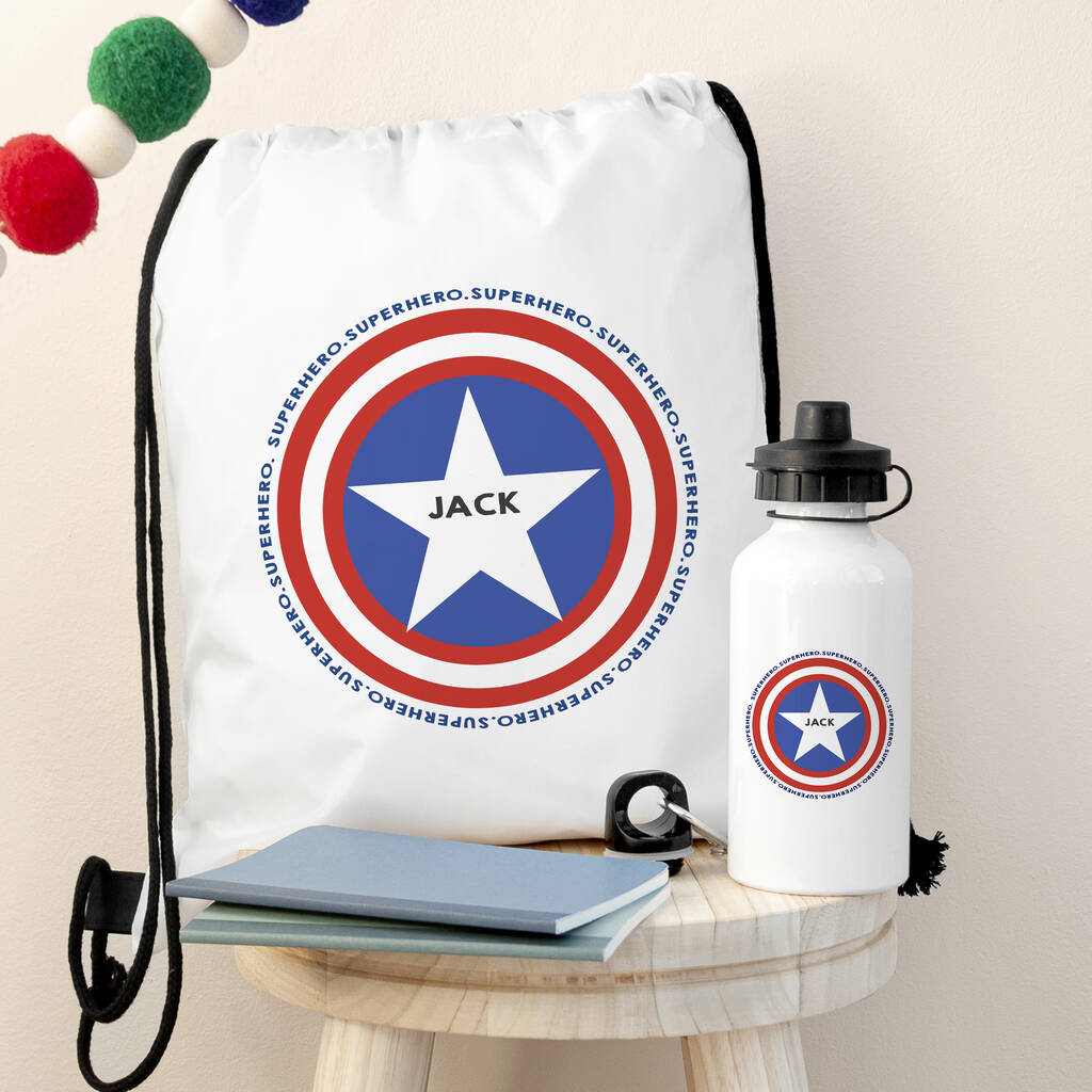 Personalised Kid's Superhero Sports Set By TillieMint