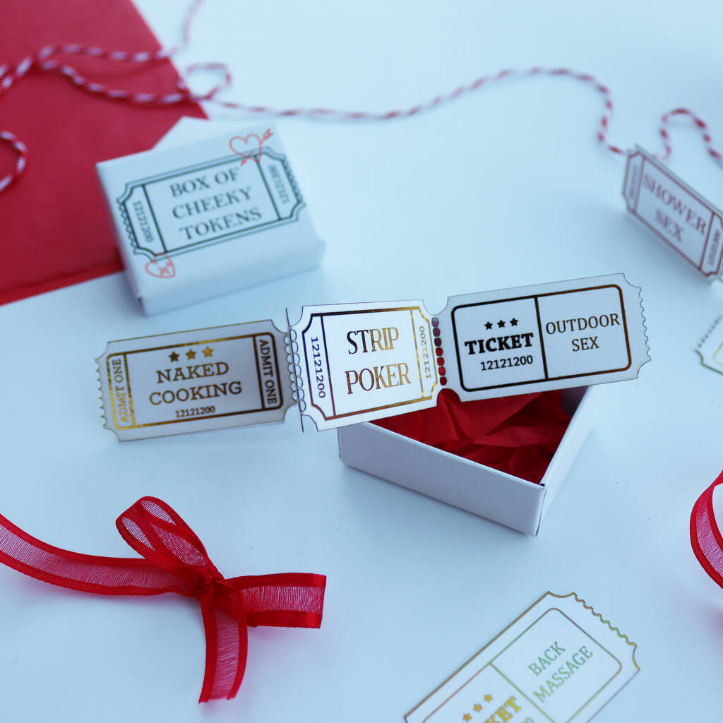 Personalised Valentine's Cheeky Ticket Stub Tokens By Perfect ...