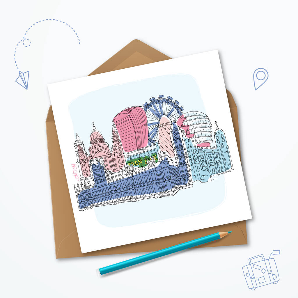 Personalised London Greeting Card By Moo and Snip | notonthehighstreet.com